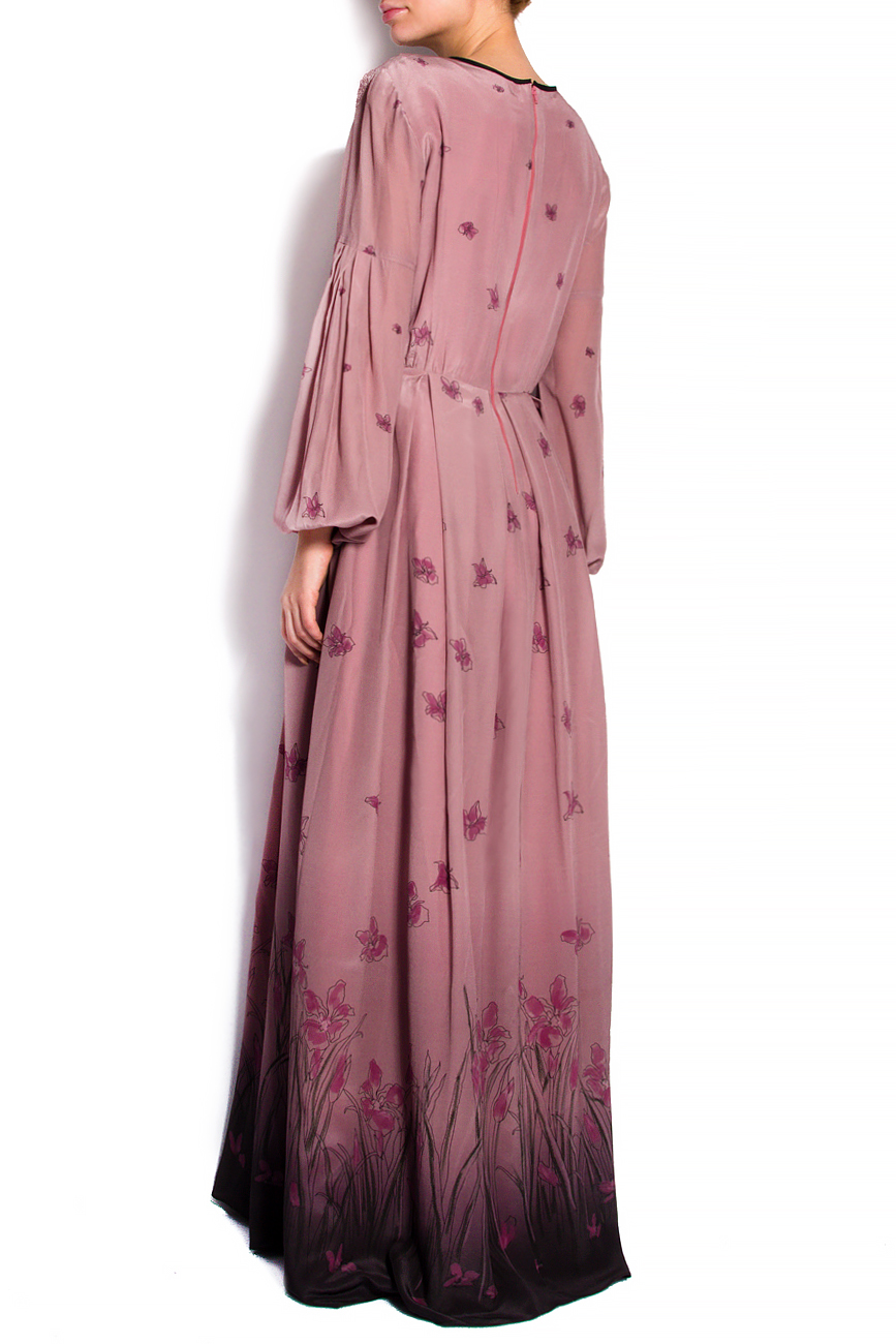 Cristina Staicu | Rochie maxi din matase naturala cu imprimeu floral ...
